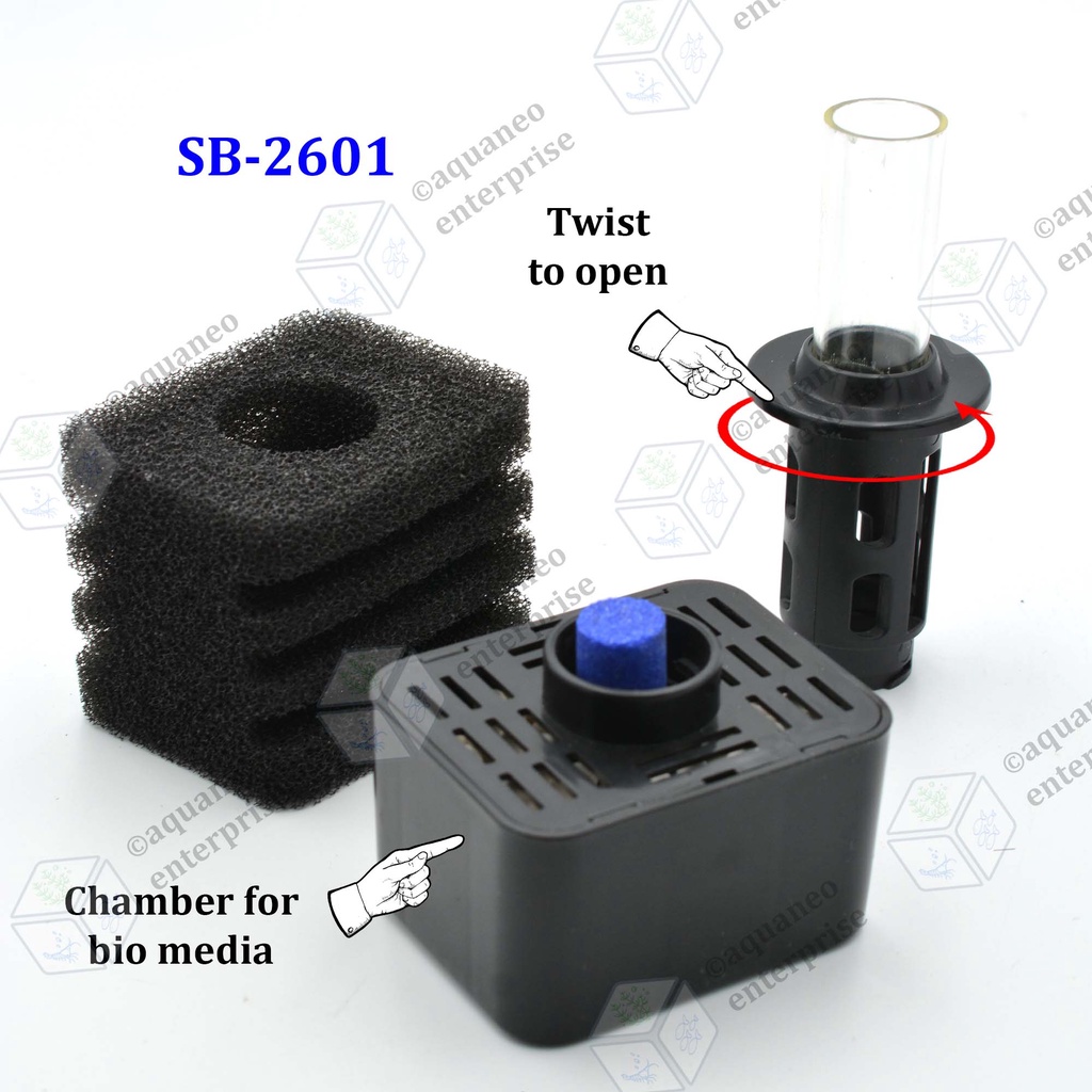 Sobo Aquarium Sponge Filter With Bio Media SB-2601 SB-2602 | aquarium ...