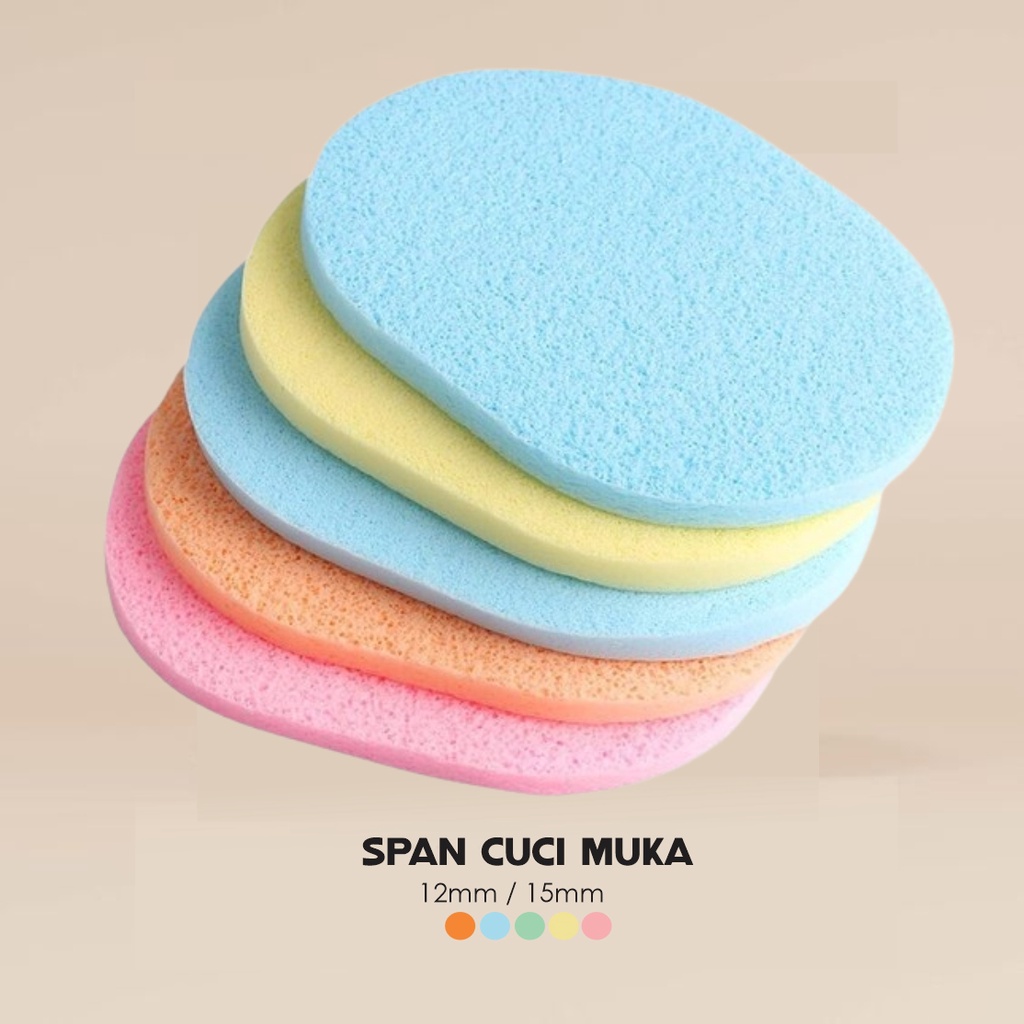 BSU Span Cuci Muka Lembut Spa Sponge Puff Seaweed Cleansing Cosmetic ...