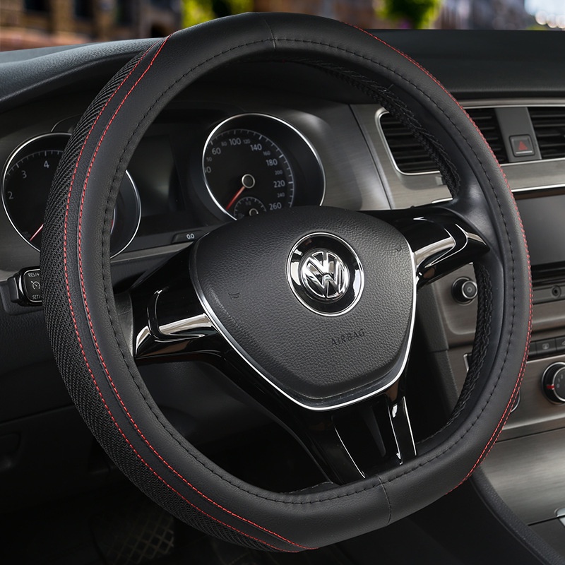 Classic Leather PU Waterproof Car Steering Wheel Cover Specific Car ...