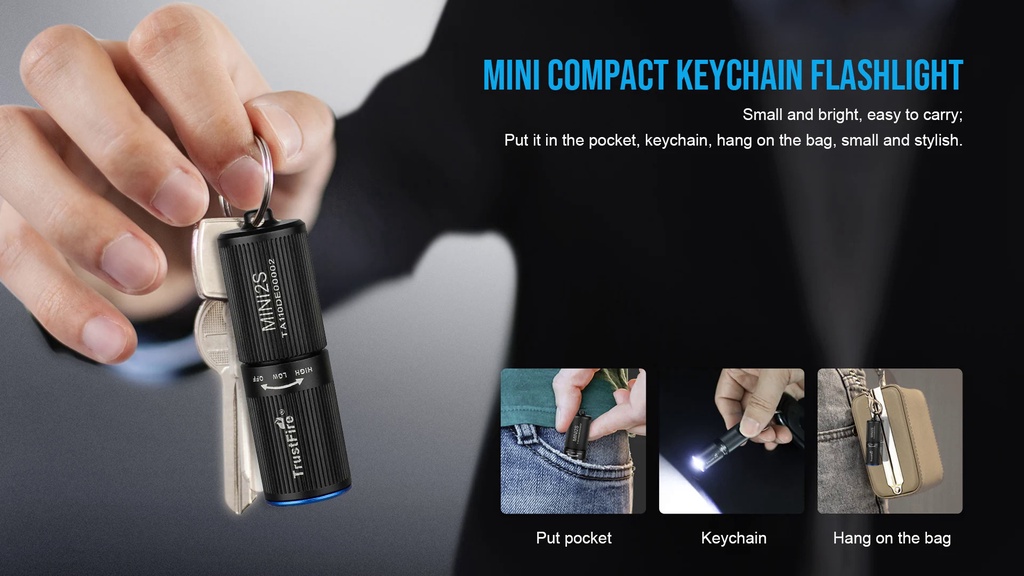 Trustfire Mini2s Mini Usb Rechargeable Flashlight 220Lumens Edc ...