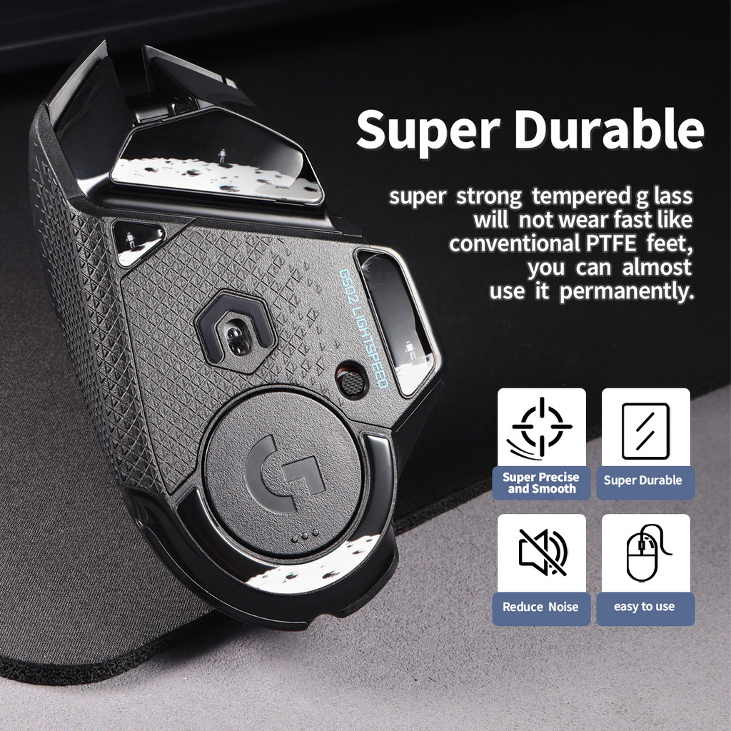 Glass Mouse Skates for Logitech G502 Lightspeed Wireless Mouse Feet ...