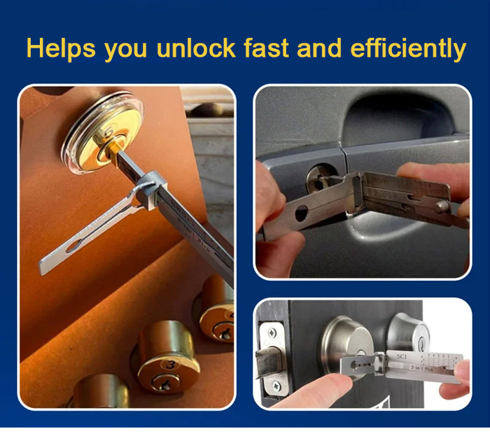 【Home Anti-Theft Artifact】2-in-1 Lock Pick Maintenance Repair Tool Kits ...