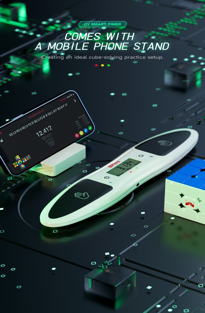 Qiyi Smart Timer V2 Professional Speed Cube Competition Challenge Timing Magic Cube Connect ...