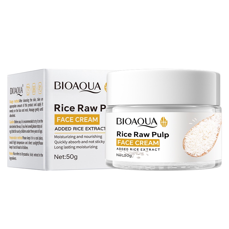 BIOAQUA Face Cream Rice Raw Pulp Moisturizing Skin Rejuvenation Facial ...