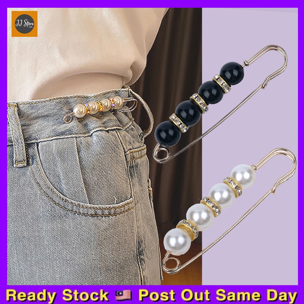 Tightening Waistband Waist Brooch Pin Pearl Jeans Big Change Small ...