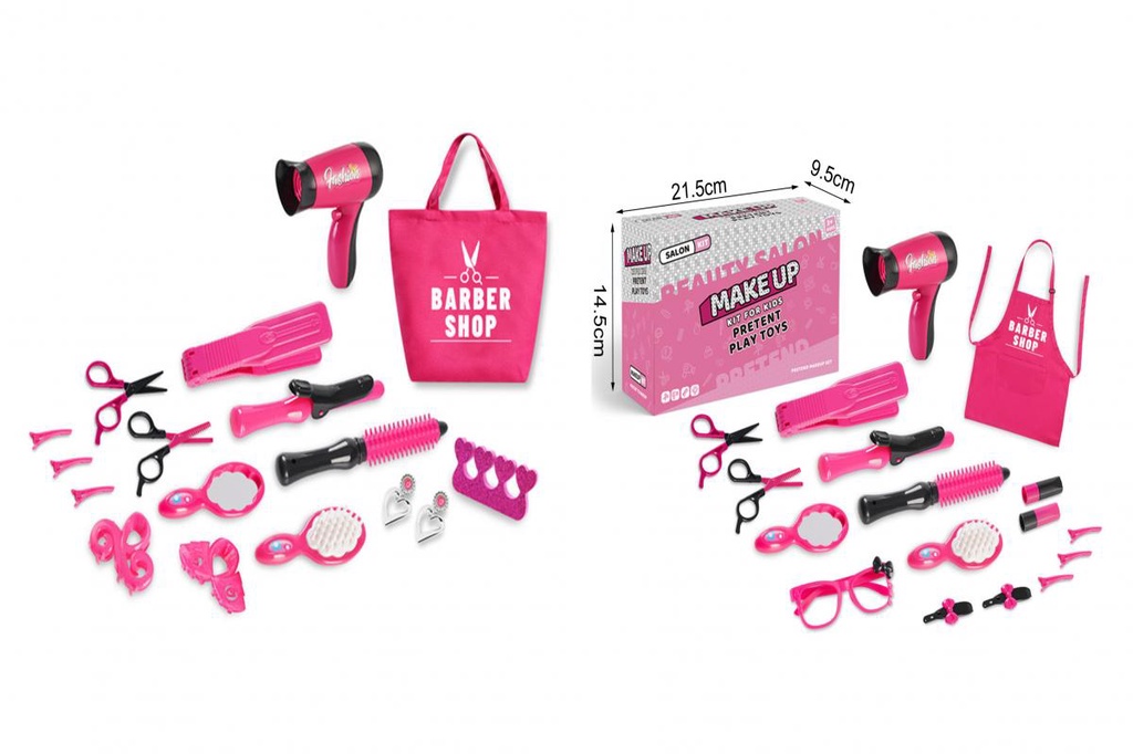 [Ma] Hair Salon Role Play Toys for Girls Kids Hair Salon Toy Set 17pcs ...