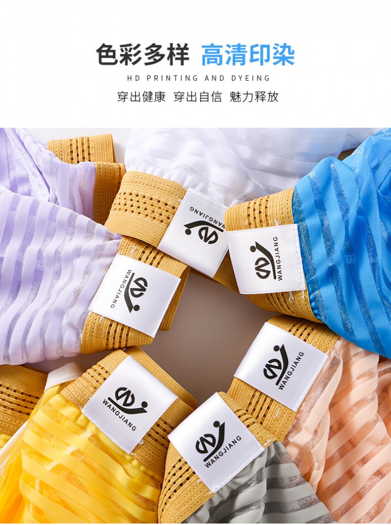 New Style Breathable Mesh Men's Underwear Space Warehouse Youth Trendy Style Striped Transparent ...