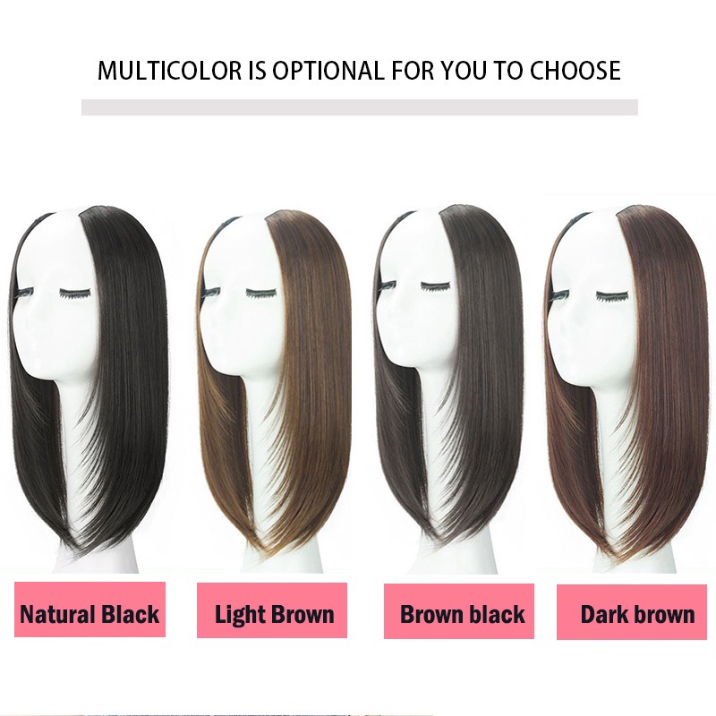 40cm Synthetic Short Straight Hair Extension Shawl Hair Extension ...
