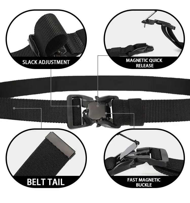 NewTactical Belt Magnetic Buckle Quick Release Elastic Belt Casual ...