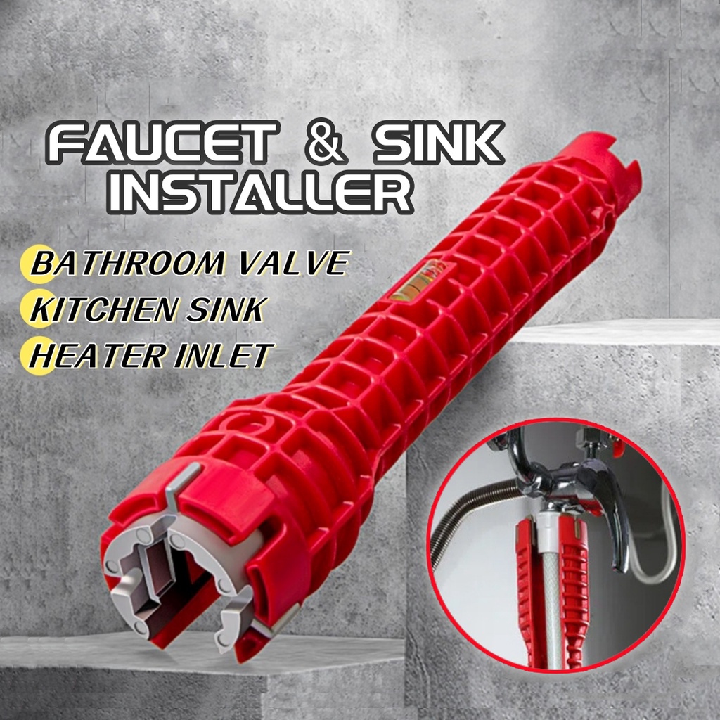 5 IN 1 Faucet and Sink Installer Multifunctional Construction Spanner Water Sink Tap Pipe Repair ...