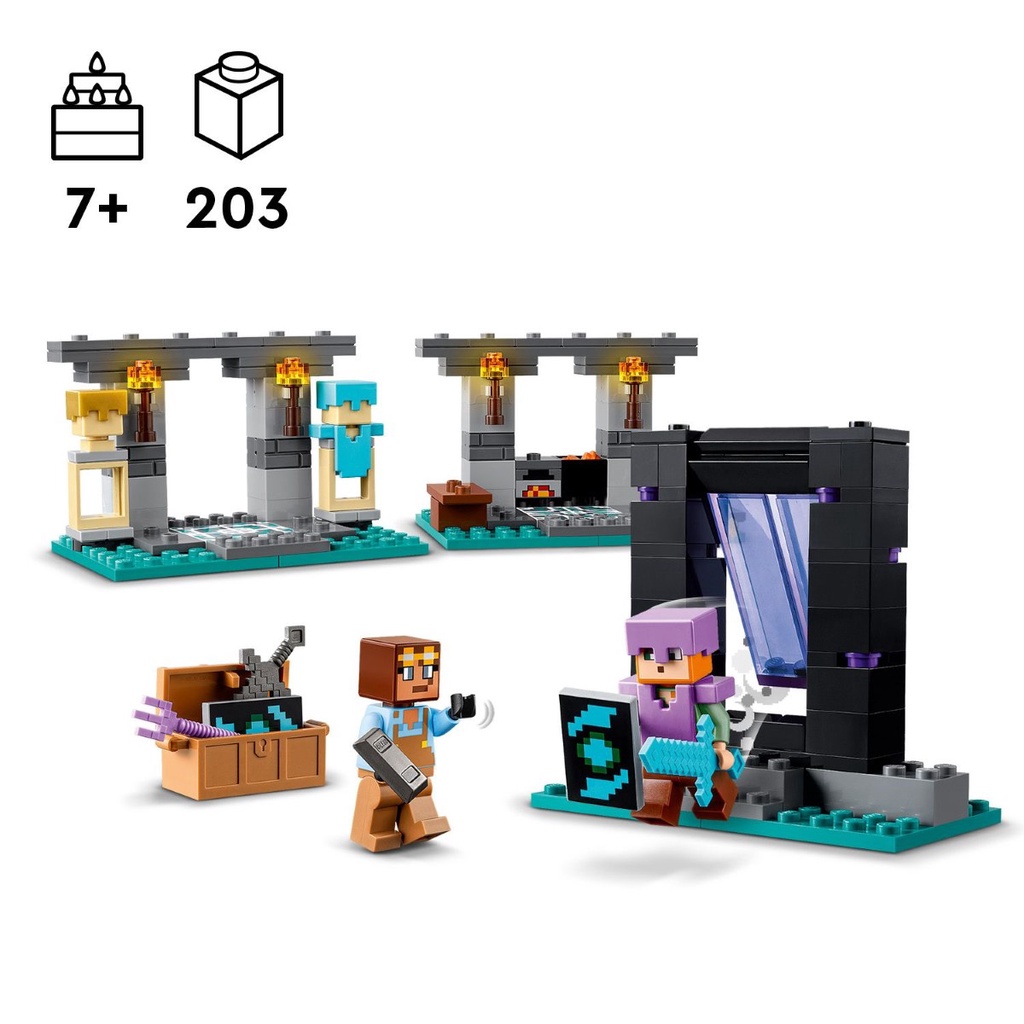 LEGO 21252 Minecraft The Armory Building Toy Set (203 Pieces) | Shopee ...