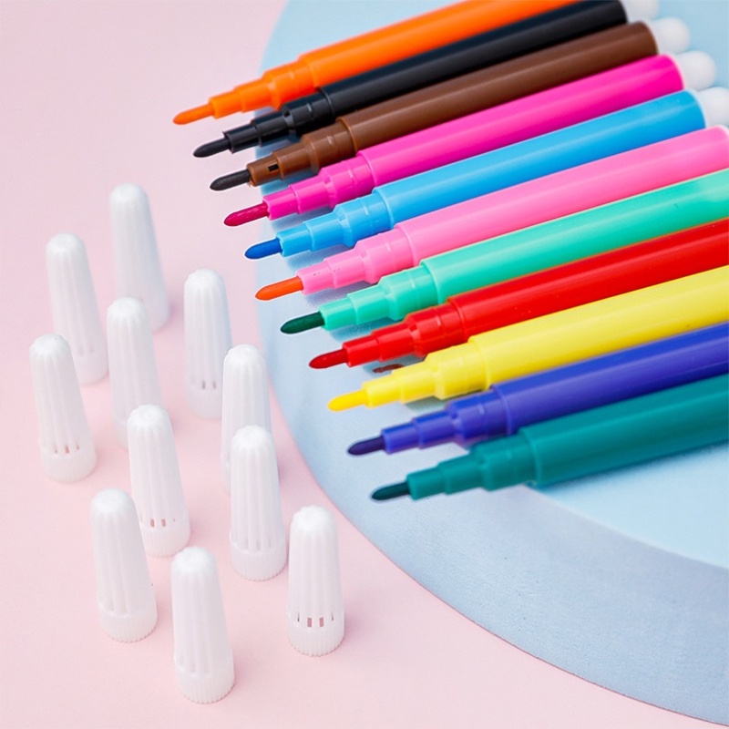 Mini Watercolor Pen Set 12 Colors Kids Children Painting Coloring ...