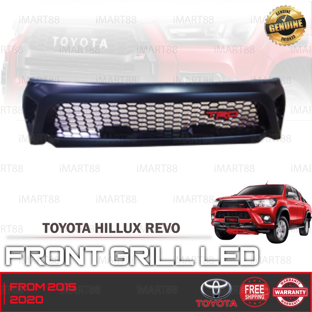 TOYOTA HILUX REVO 2015 - 2020 Front Grill With TRD Red-Black Matt ...