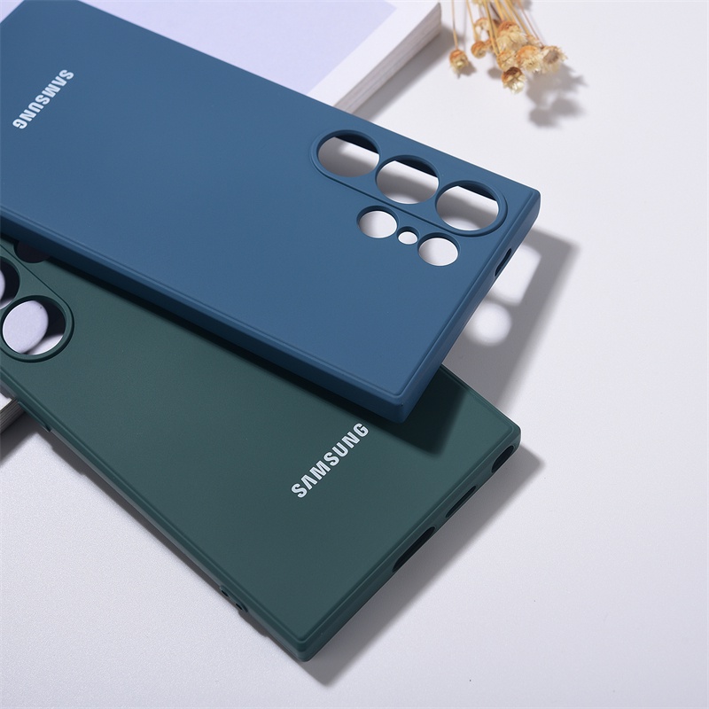 Samsung S24 S23 S22 Ultra Case Liquid Silicone Soft-Touch Shell For ...