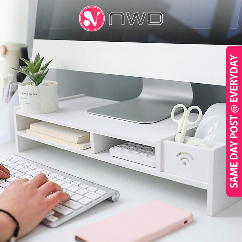 𝗘𝗥𝗚𝗢𝗡𝗢𝗠𝗜𝗖 𝗥𝗜𝗦𝗘𝗥 》 Monitor Screen Riser Stand Desktop Computer Screen ...