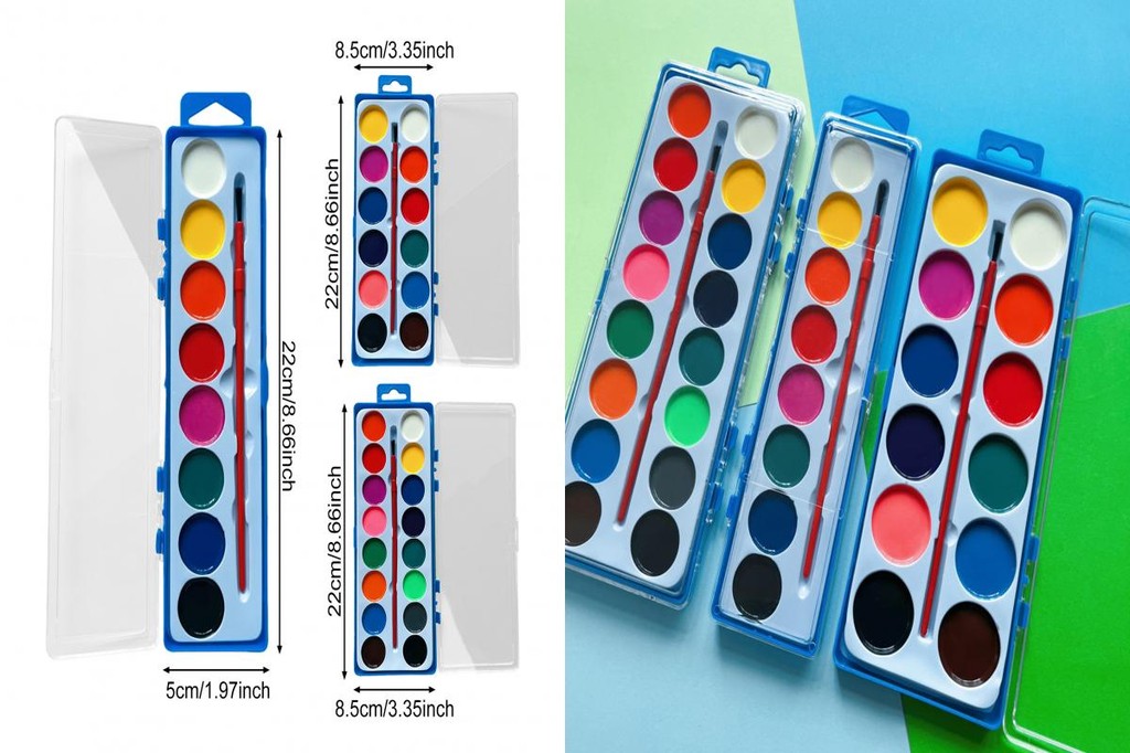 SAL Beginner Watercolor Paint Set Safe Watercolor Paint for Skin Kids ...