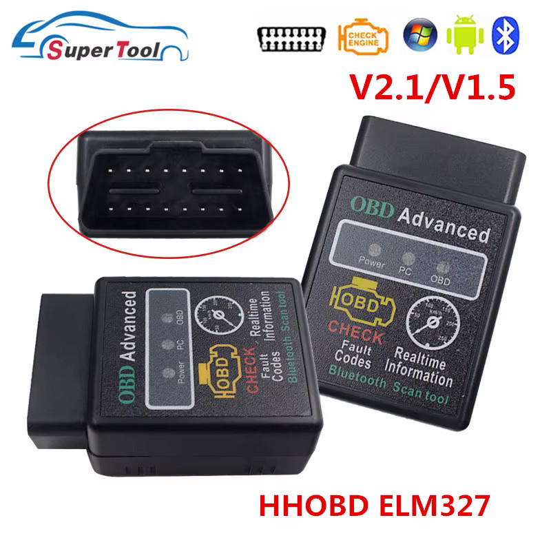 Best ELM327 Bluetooth V1.5/V2.1 OBD2 CAN BUS Check Engine HHOBD ELM 327 ...