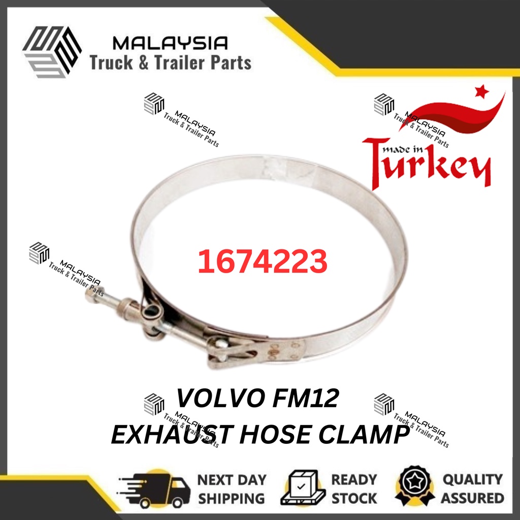 VOLVO FM12 EXHAUST HOSE CLAMP ORIGINAL (1674223) | Shopee Malaysia