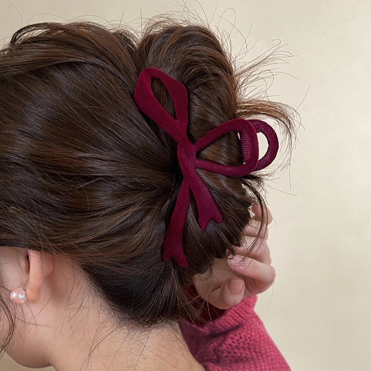 【Magpie】Streamer Velvet Hair Clip 2023 New Autumn and Winter Shark Clip ...