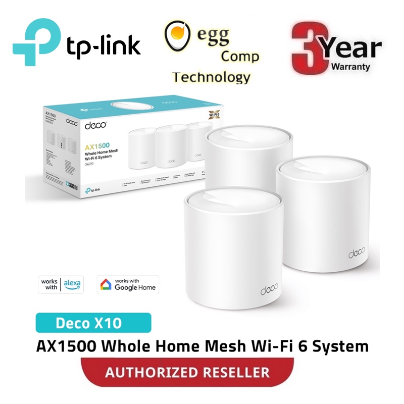 TP-Link Deco X10 AX1500 Whole Home Mesh Wi-Fi 6 System (1 Pack/2 Pack/3 ...