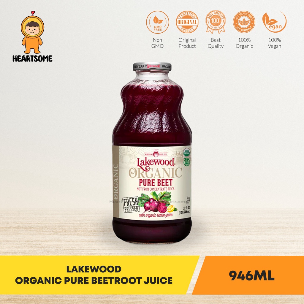LAKEWOOD ORGANIC PURE BEETROOT JUICE [32OZ][946ML][RADIANT][HEARTSOME ...