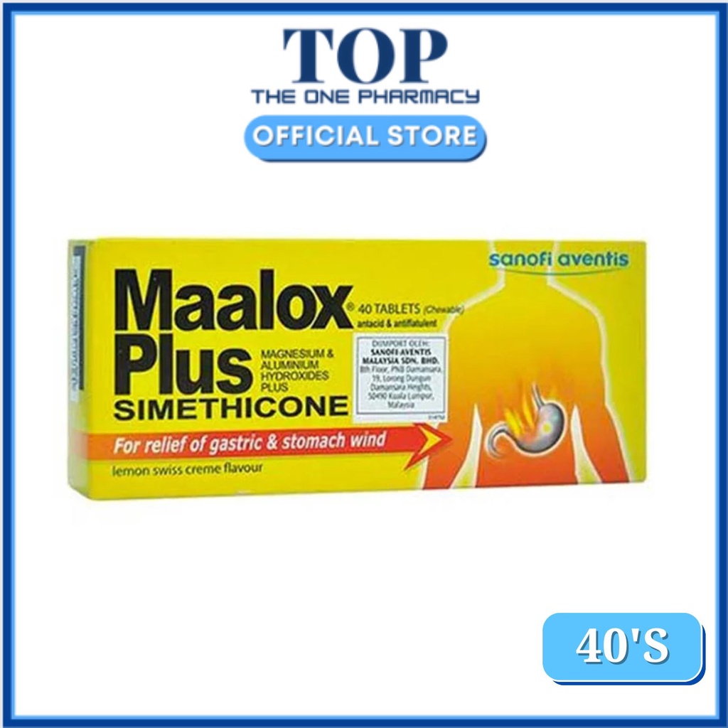 Maalox Plus Tablets -(4 X 10'S) | Shopee Malaysia