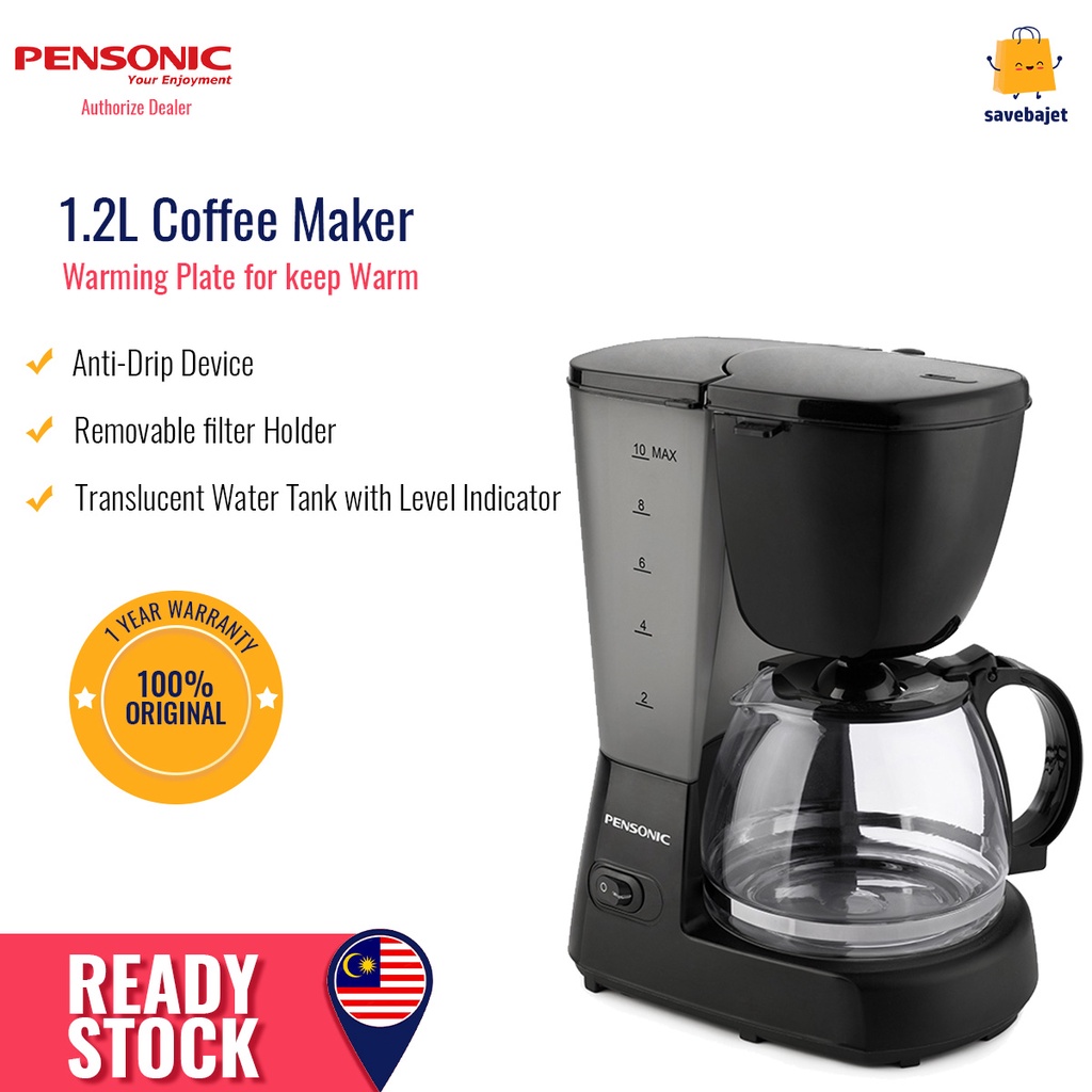 PENSONIC Mesin Kopi Coffee Maker (1.2L) PCM-1900 PCM-1902 | Shopee Malaysia