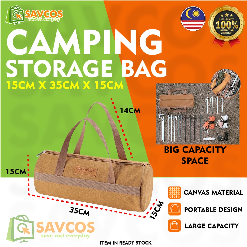 Tool bag Big Capacity Camping Tools Storage Outdoor Cylinder ToolKit ...