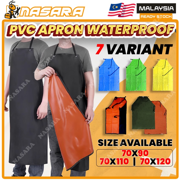 Nasara Heavy Duty Light Duty PVC Apron Kitchen Butcher Waterproof Oil ...
