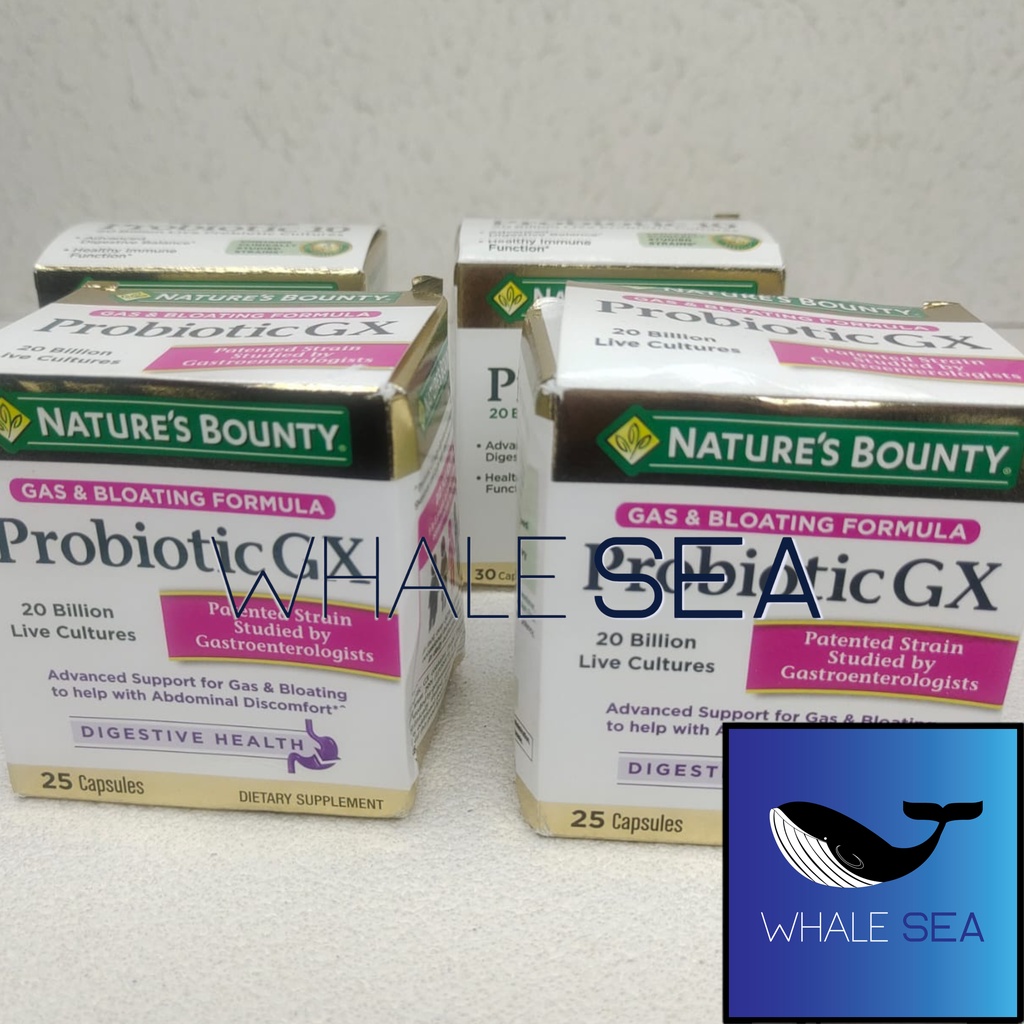 Nature's Bounty Probiotic GX Gas & Bloating Formula (25 Capsules ...