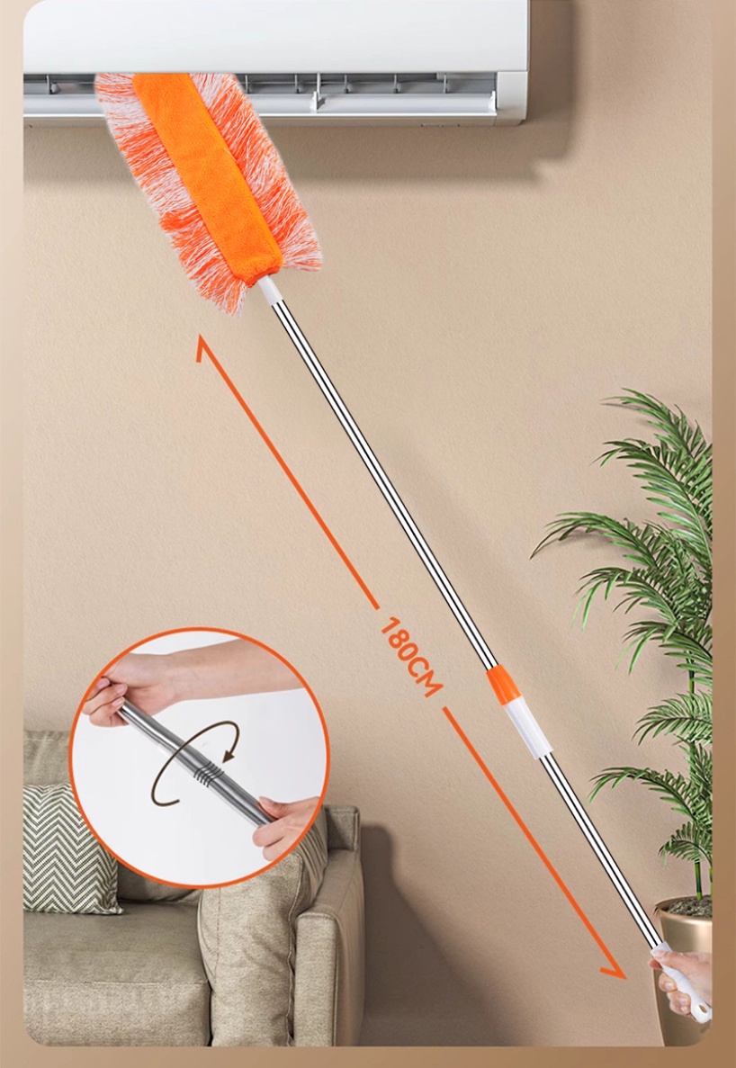 100-184cm Extendable Gap Duster Ceiling Fan Bendable Sweeper Broom Home ...