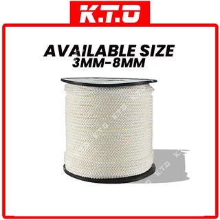 3mm - 12mm White Braided Nylon Rope Roll Polypropylene Engine Starter Rope / Tali Nilon / 尼龙绳 ...