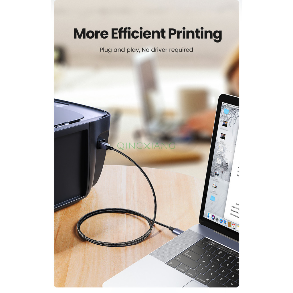 Ugreen USB Printer Cable USB Type B Male to A Male USB 3.0 2.0 Cable ...