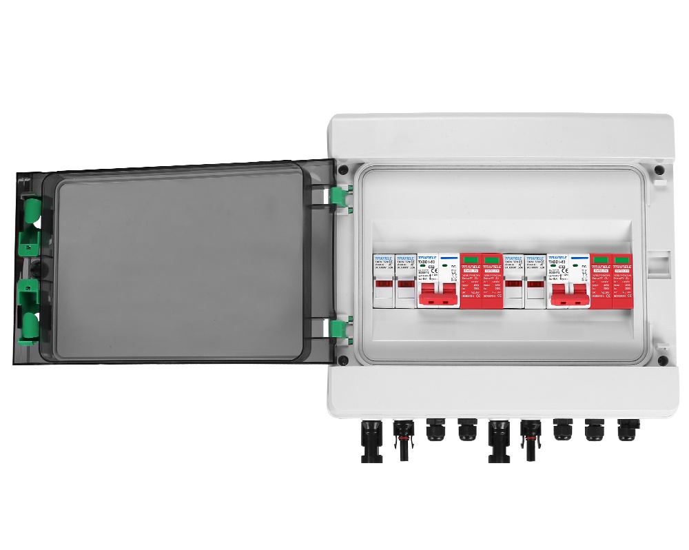 Solar Photovoltaic PV Combiner Box Surge Lightning Protection 2 Input 2 ...