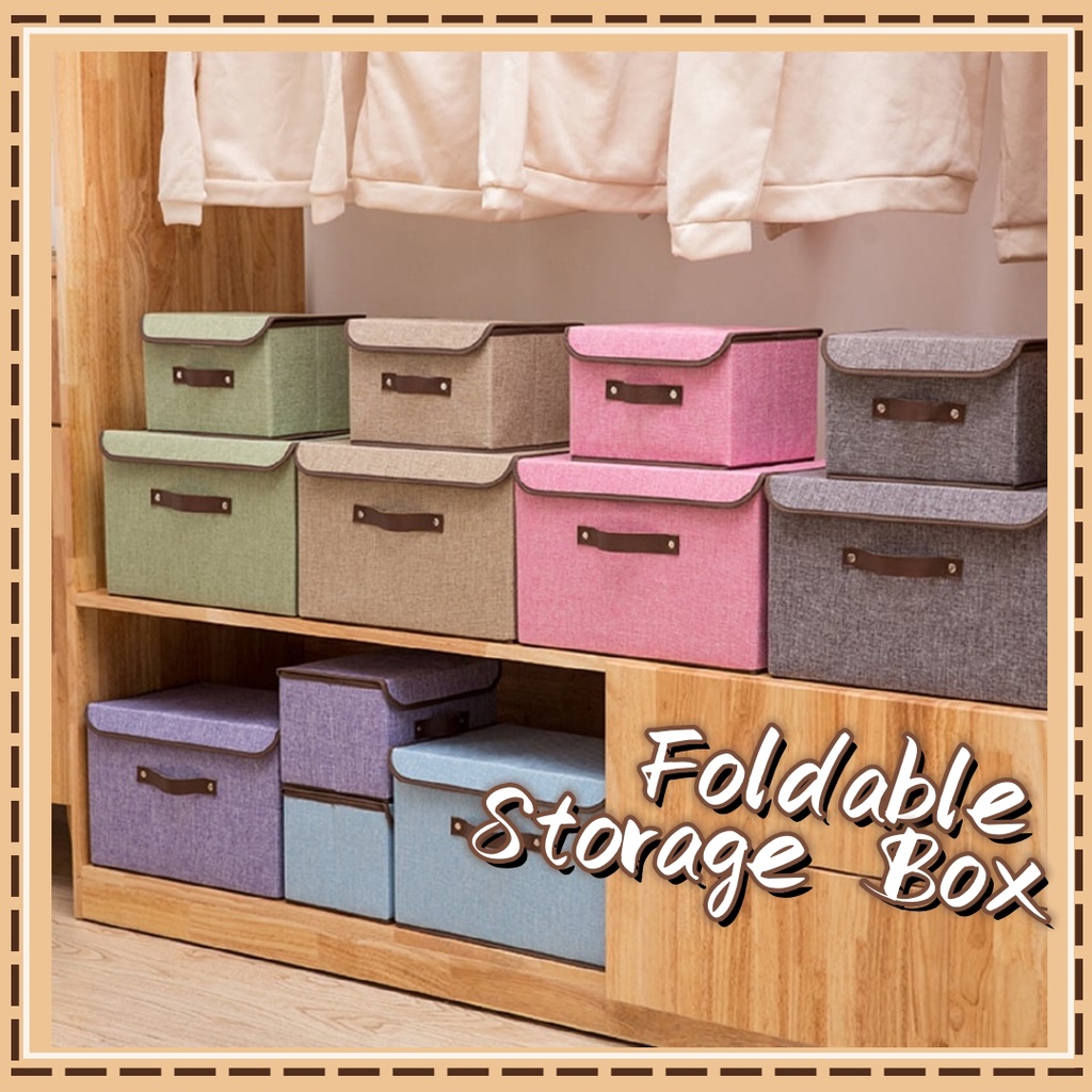 Foldable Non-woven Big Storage Box Linen Wardrobe Clothes Organizer ...