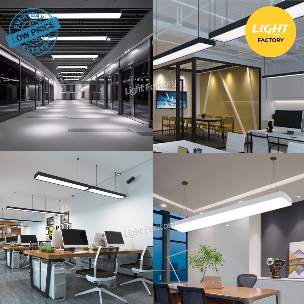 Office Pendant Light 4FT LED T8 Linear Light Casing Kalimantang Tube Fitting Ceiling Wall ...