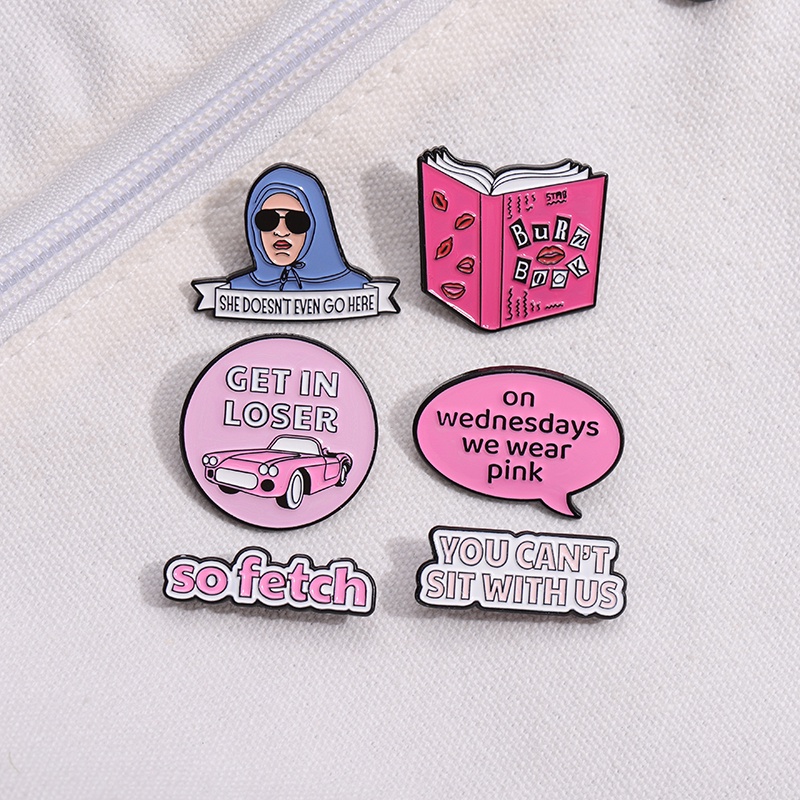 Movie Series Mean Girls Enamel Brooch Cartoon Lines Short Sentences ...