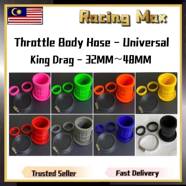 Universal King Drag 32mm-48mm Racing Trumpet Velocity Throttle Body ...
