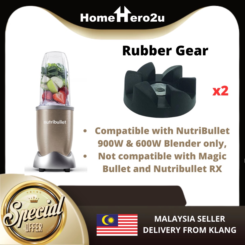 Nutribullet Blender Rubber Bottom Gear Base Rubber Blade Motor Lower ...