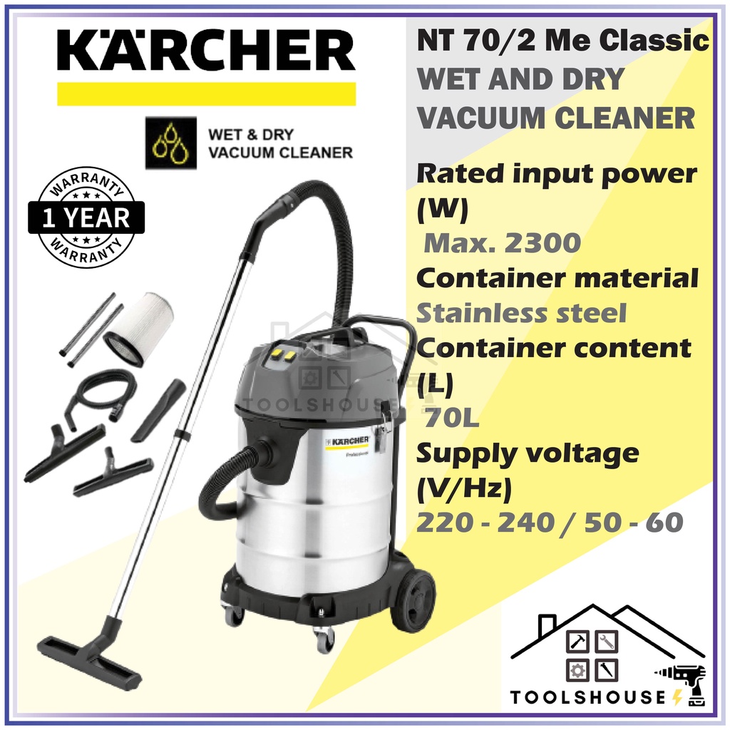 Karcher NT 70/2 Me Classic Wet & Dry Vacuum Cleaner Heavy Duty Vacuum Cleaner ( 70L ) 干湿吸尘机 家用吸尘 ...