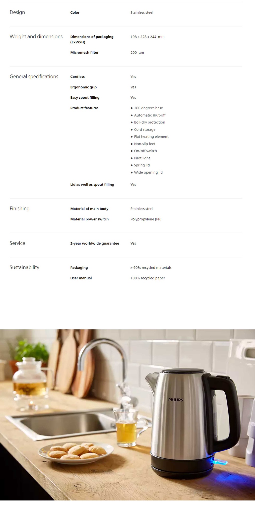Philips 1.7L Jug Kettle HD9350 HD9351 | Shopee Malaysia