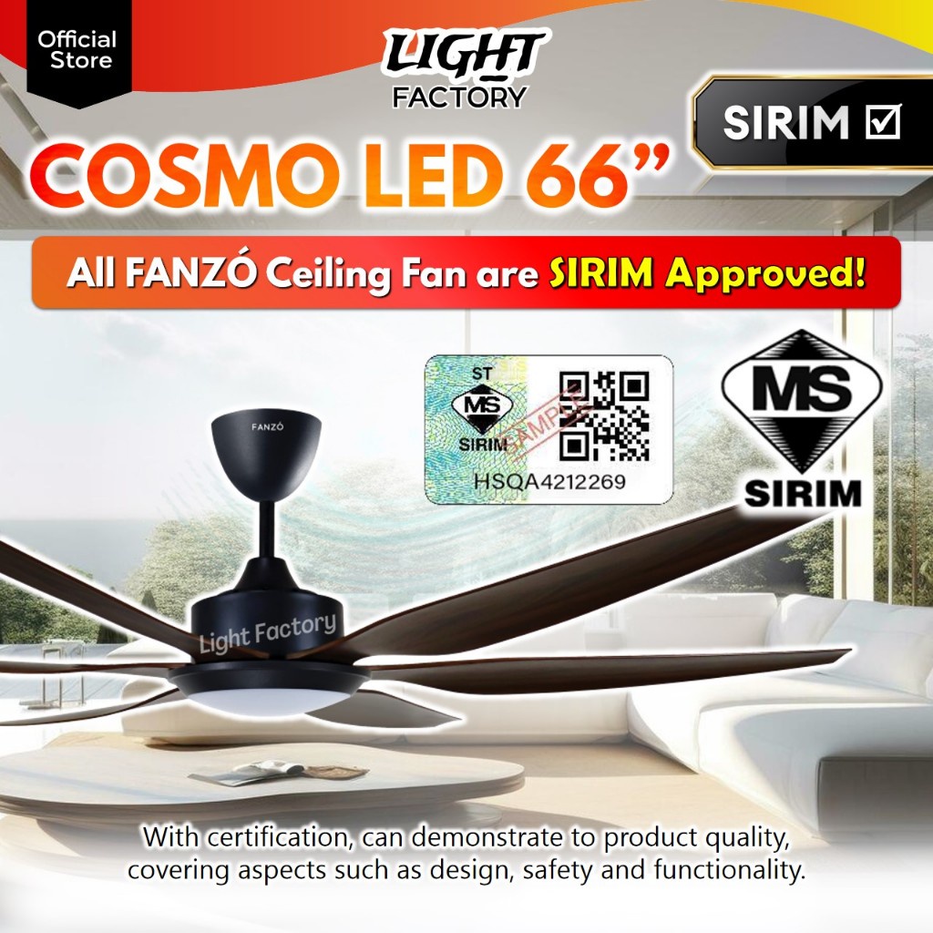 🔥NEW🔥FANZO COSMO LED 66'' 6 Blades 14 Speeds + TURBO with Remote ...