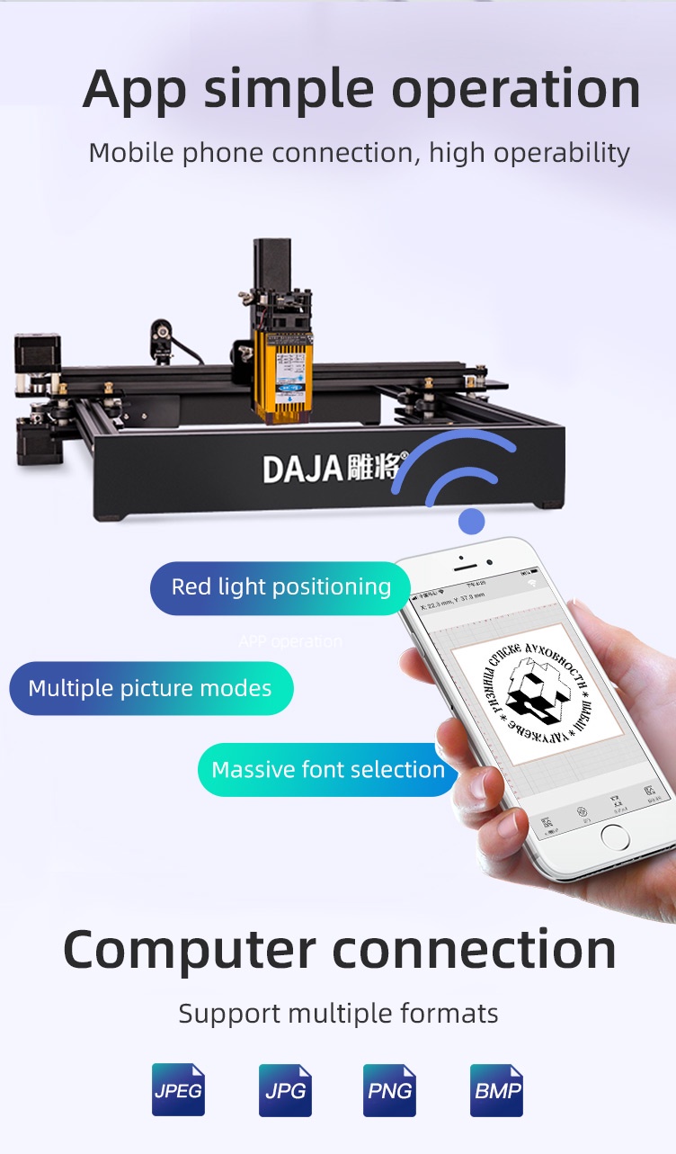 DAJA D3 Laser Engraver Machine Laser Marking Metal Stainsteel Acrylic ...