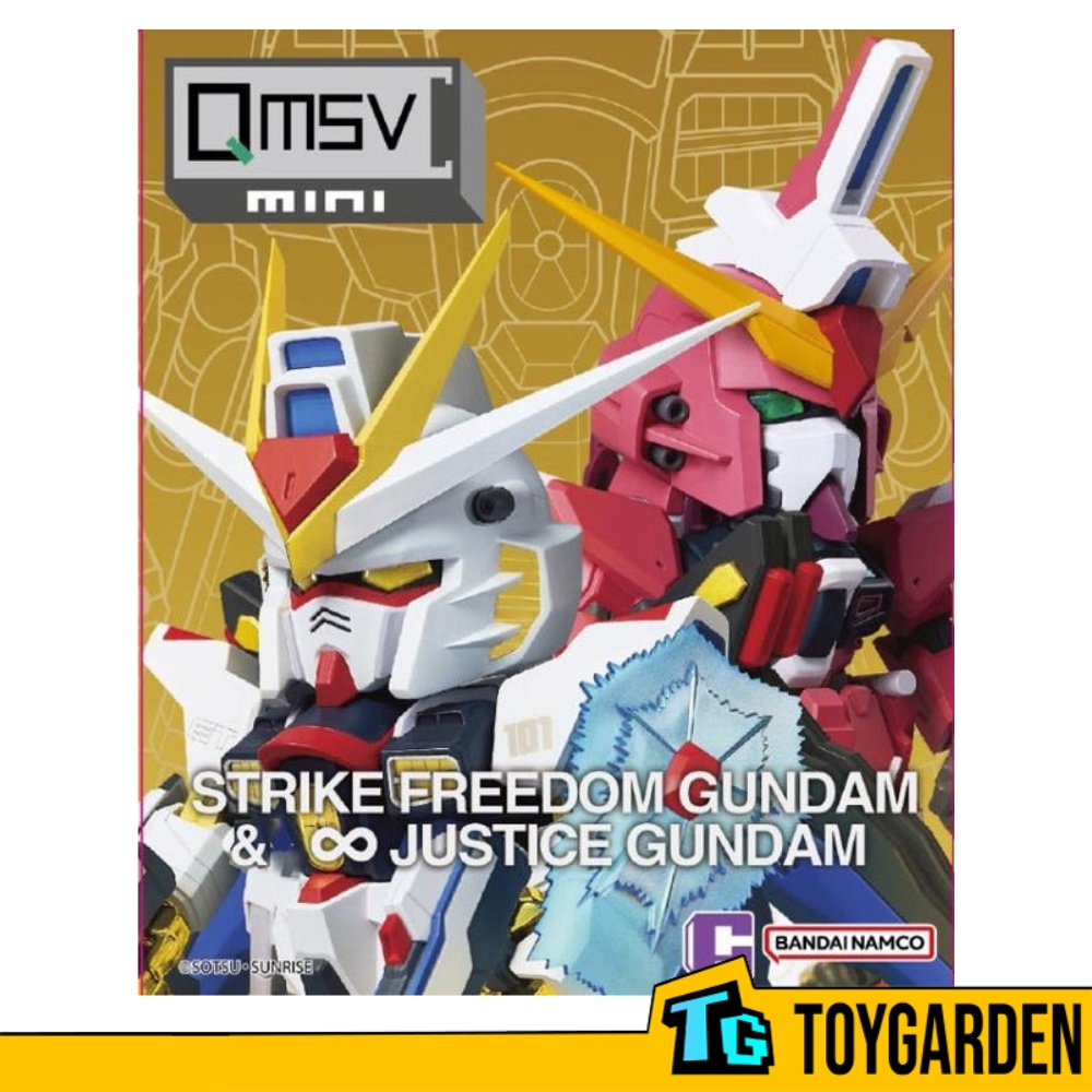 Bandai QMSV Mini - Strike Freedom Gundam & Justice Gundam Series ...