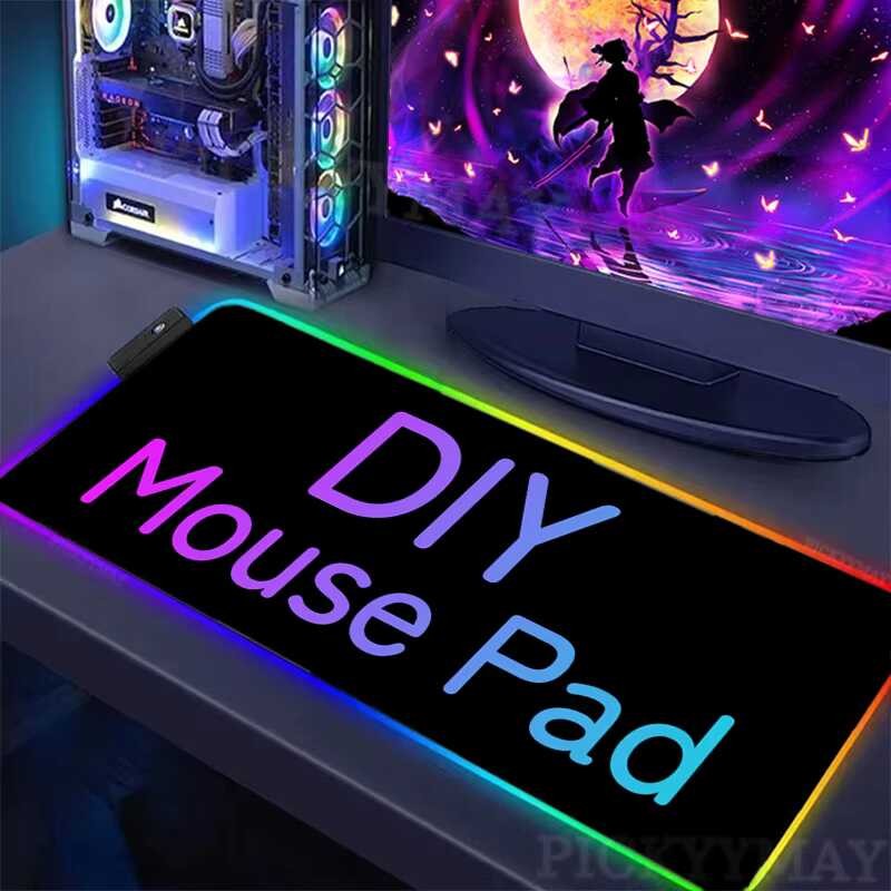 DIY Large RGB Mouse Pad XXL Gaming Mousepad Custom Picture LED Mouse ...