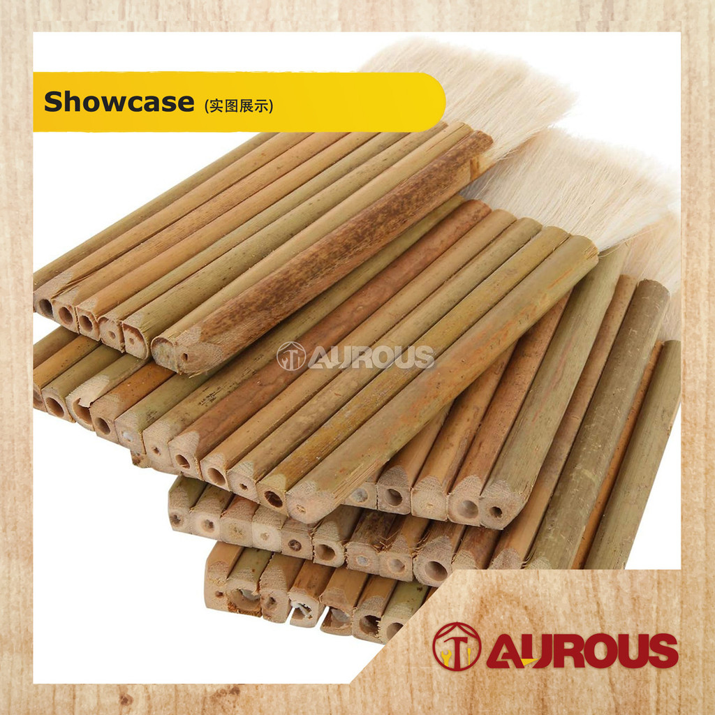 BAMBOO HANDLE WOOL BRUSH FOR PAINTING SHELLAC AND VARNISH (10 , 12 , 14 ...