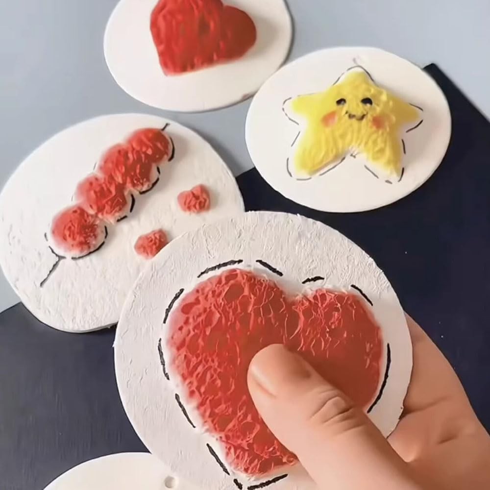 30Pcs 3D Drawing Magic Canvas Sponge with Water Brush DIY Kids Painting ...