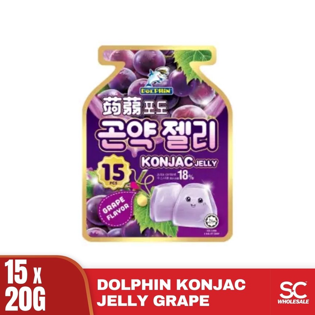Captain Dolphin Konjac Jelly Grape 20g x 15's | Shopee Malaysia
