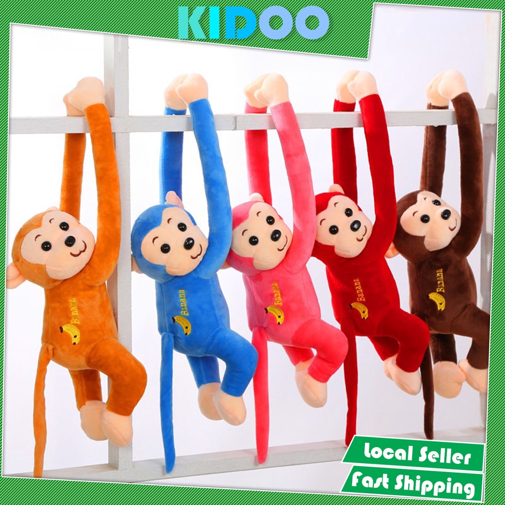 KIDOO Ready Stock Cute Monkey Plush Toy Cute Long Hand Banana Monkey ...