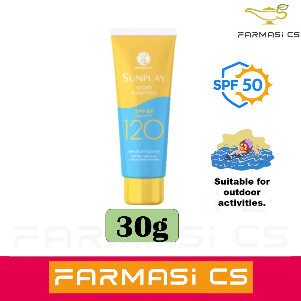 Mentholatum Sunplay Sport Sunscreen 120 SPF 50+ PA++++ 30g EXP:08/2026 [SPF50, Water Resistant ...